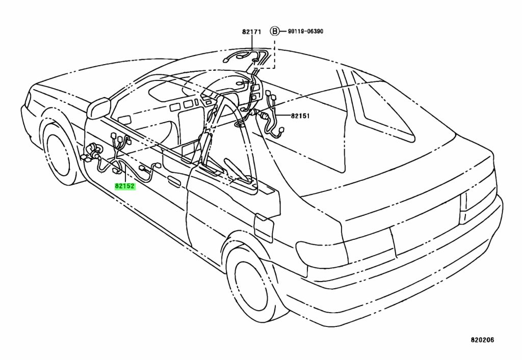 Buy Genuine Toyota 8215216480 (82152-16480) Wire, Front Door, Lh for ...