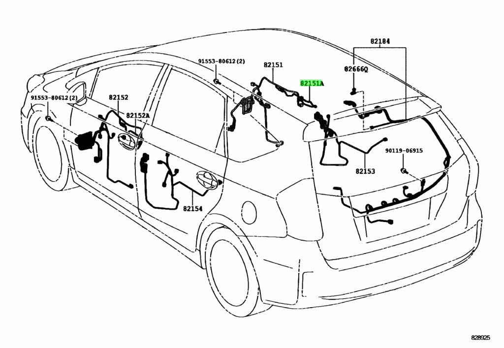 Buy Genuine Toyota 8215547011 (82155-47011) Wire, Front Door, No.2, Rh ...