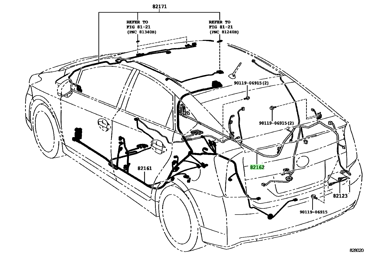 Buy Genuine Toyota 8216247B90 (82162-47B90) Wire, Floor, No.2. Photos ...
