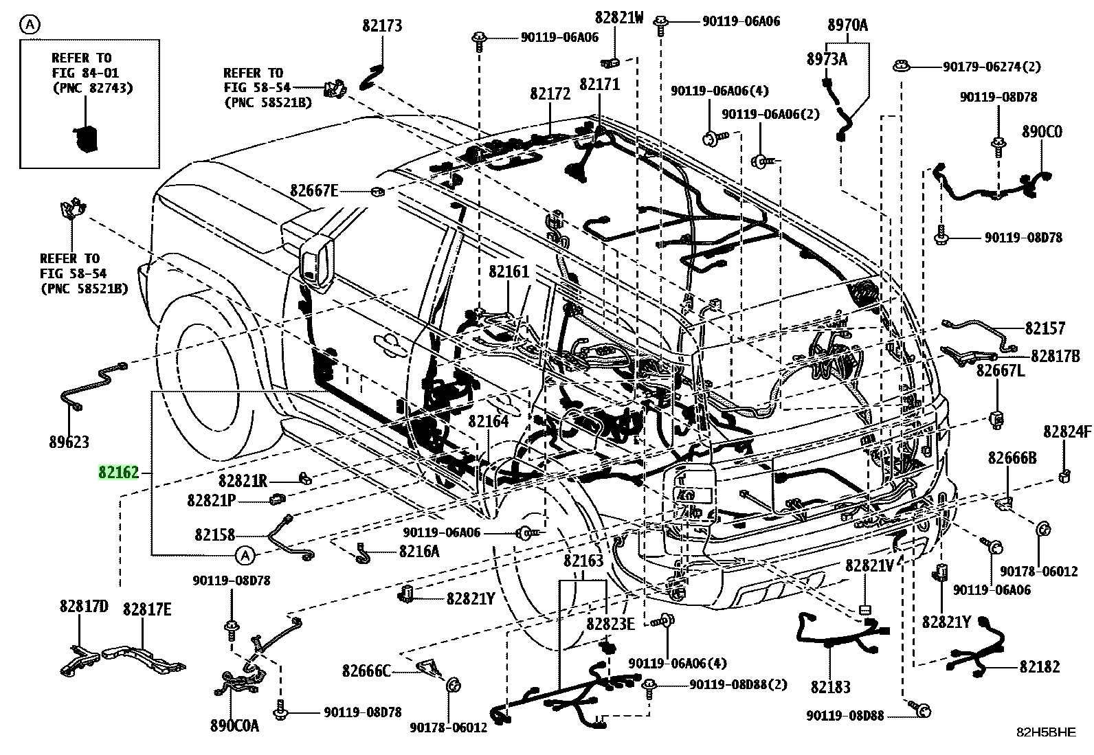 Buy Genuine Toyota 821626CA80 (82162-6CA80) Wire, Floor, No.2. Photos ...