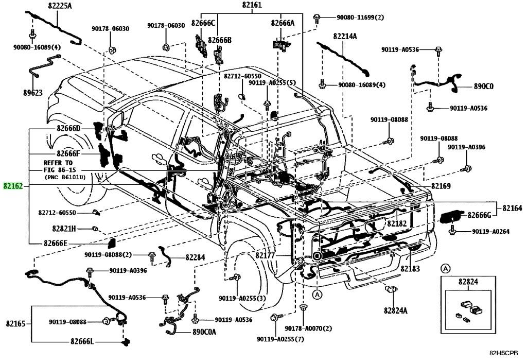 Buy Genuine Toyota 82162AKA90 (82162-AKA90) Wire, Floor, No.2. Photos ...
