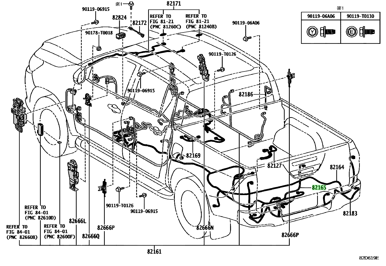 Buy Genuine Toyota 82165KK100 (82165-KK100) Wire, Frame, No.2. Photos ...