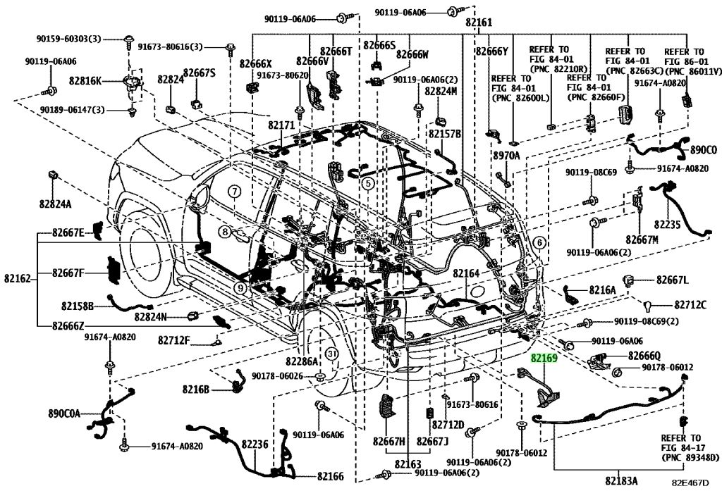 Buy Genuine Toyota 8216960210 (82169-60210) Wire Frame, No.3 for Toyota ...