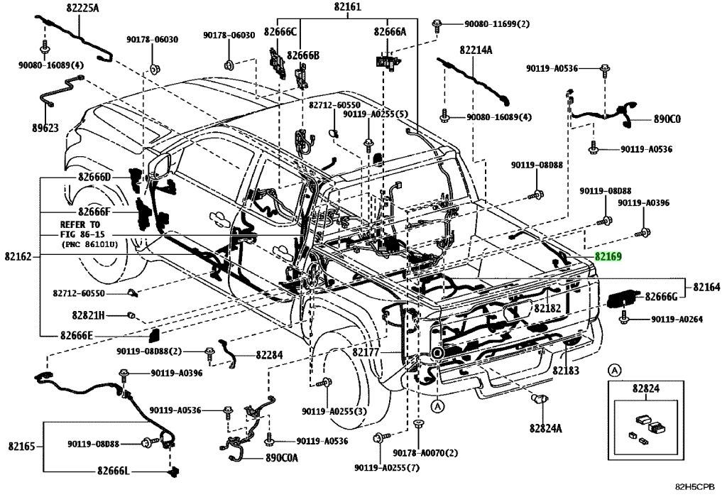 Buy Genuine Toyota 82169AK030 (82169-AK030) Wire Frame, No.3. Photos ...