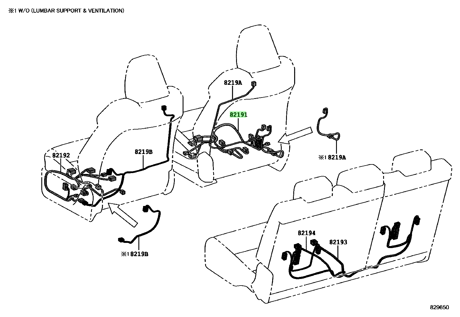 Купить Toyota 8219178060 (82191-78060) Wire, Front Seat, Rh. Фотографии ...