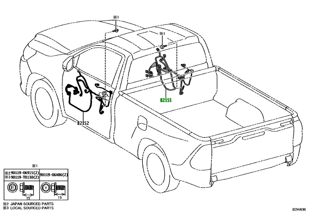 Buy Genuine Toyota 82197KK320 (82197-KK320) Wire, Front Door, Rh ...
