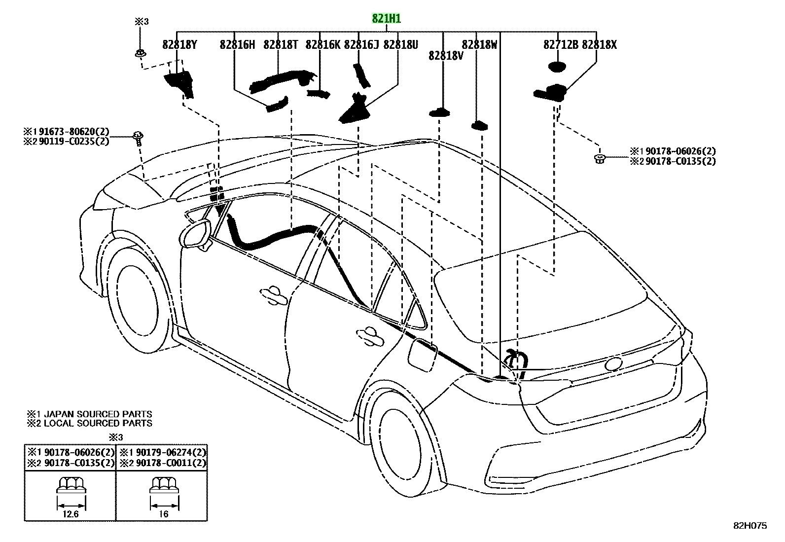 Buy Genuine Toyota 821H102320 (821H1-02320) Wire, Floor Under. Photos ...