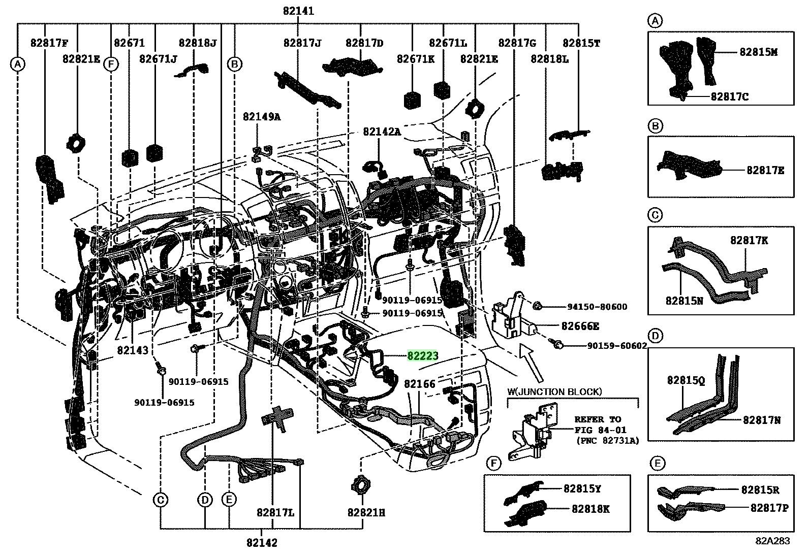 Buy Genuine Toyota 8222360D31 (82223-60D31) Wire, Switch. Photos - Amayama