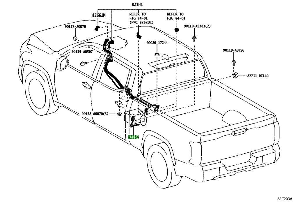 Buy Genuine Toyota 822840C070 (82284-0C070) Wire, Earth. Photos - Amayama