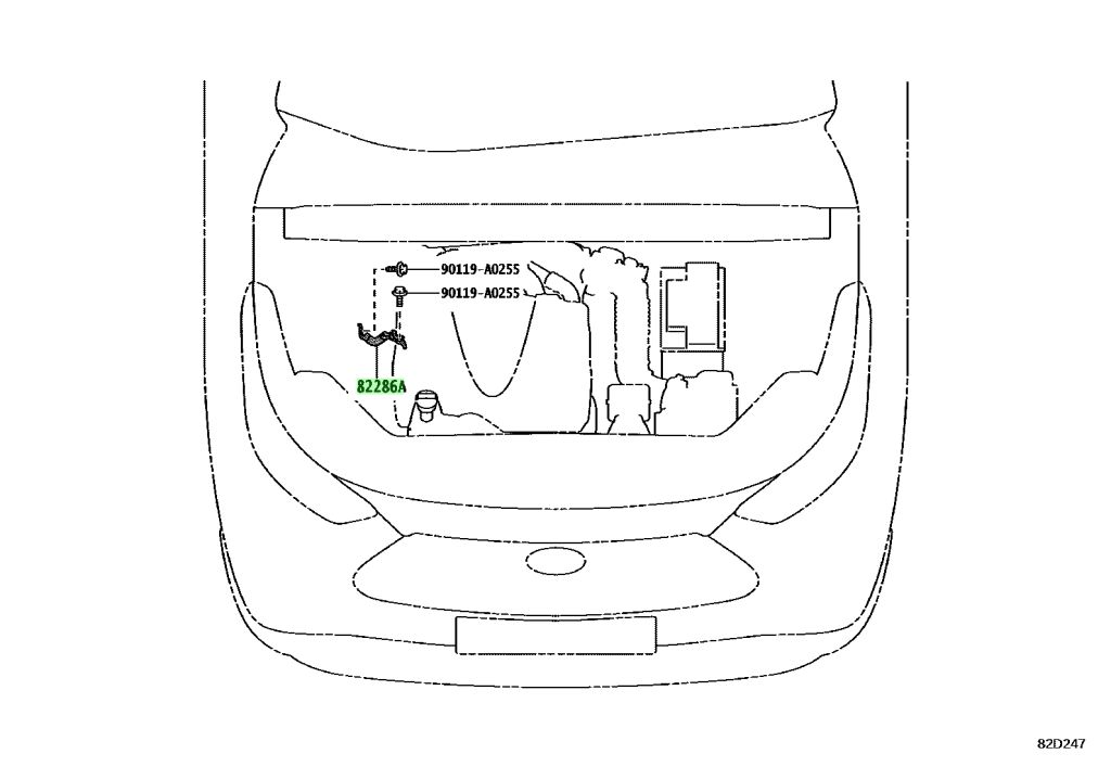 Buy Genuine Toyota 822860E050 (82286-0E050) Wire, Earth, No.2. Photos ...