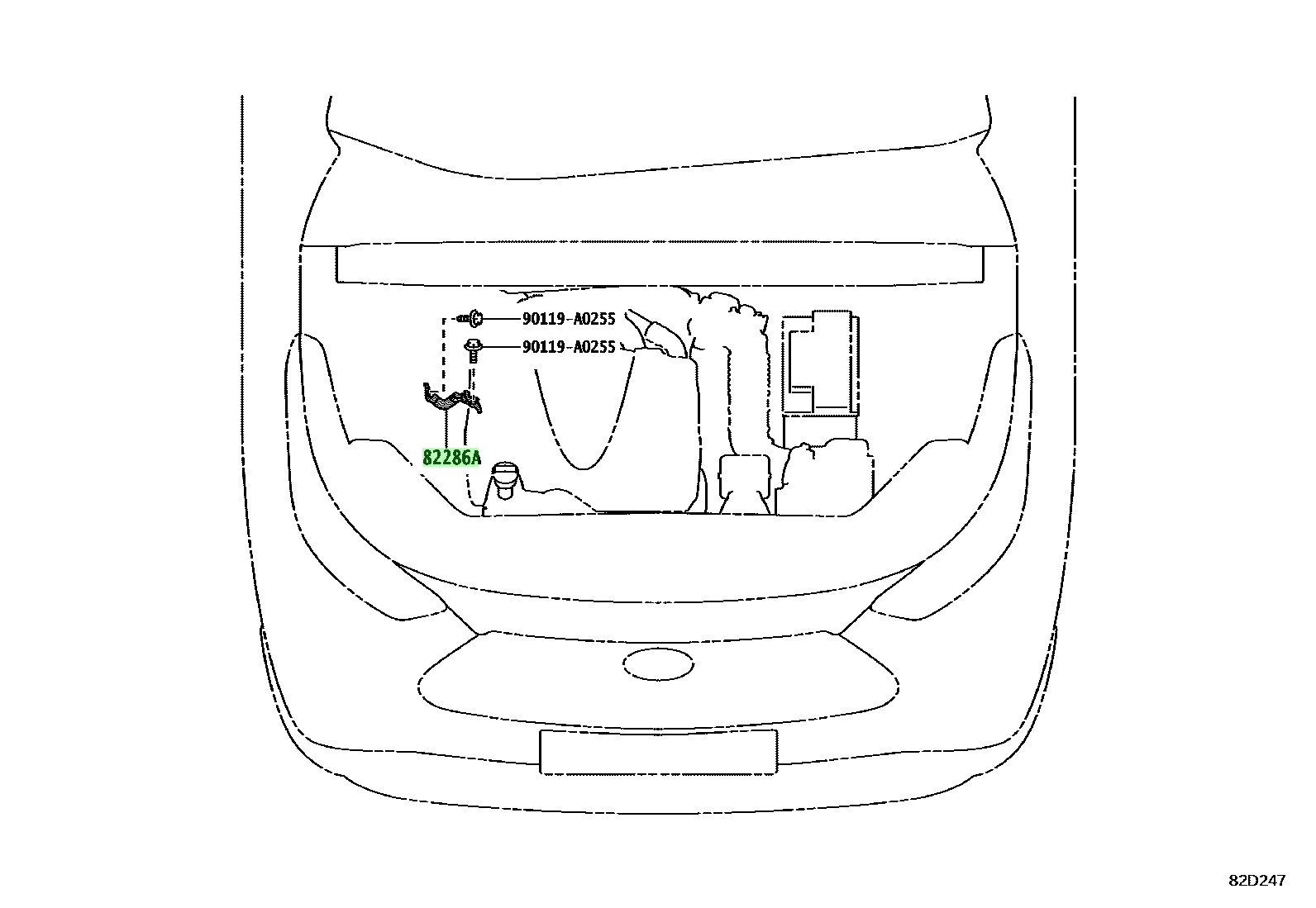 Buy Genuine Toyota 822860E050 (82286-0E050) Wire, Earth, No.2. Photos ...