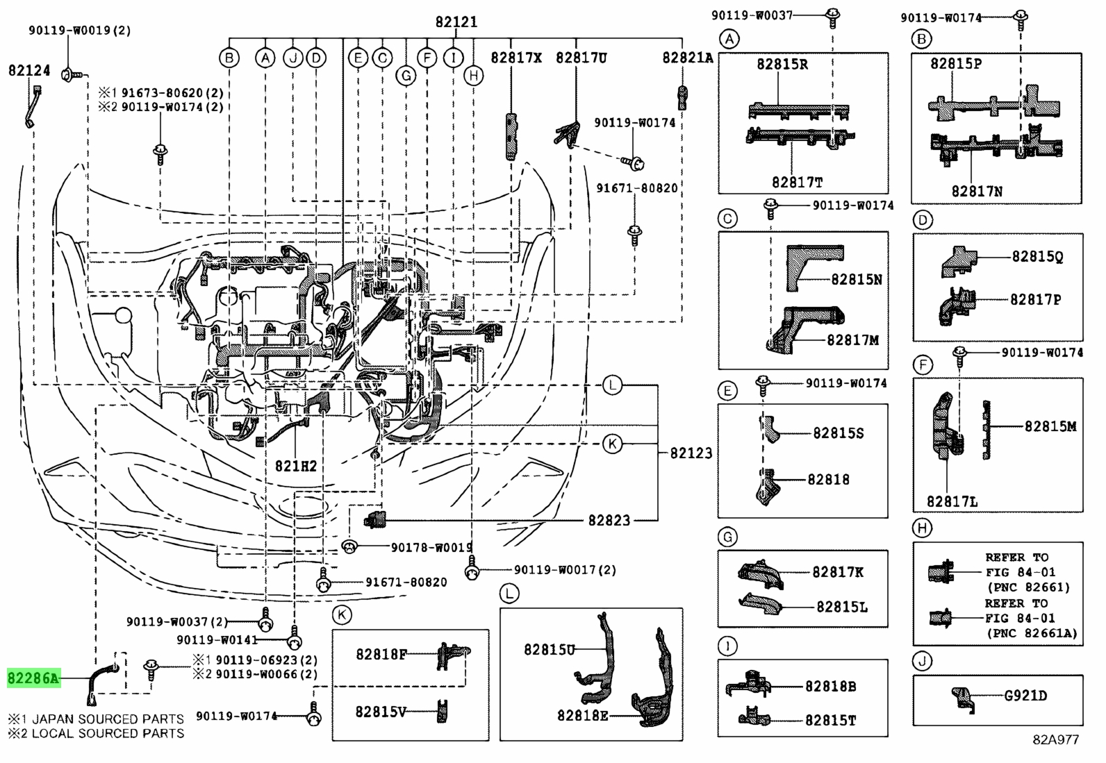 Buy Genuine Toyota 82286F4030 (82286-F4030) Wire, Earth, No.2. Photos ...