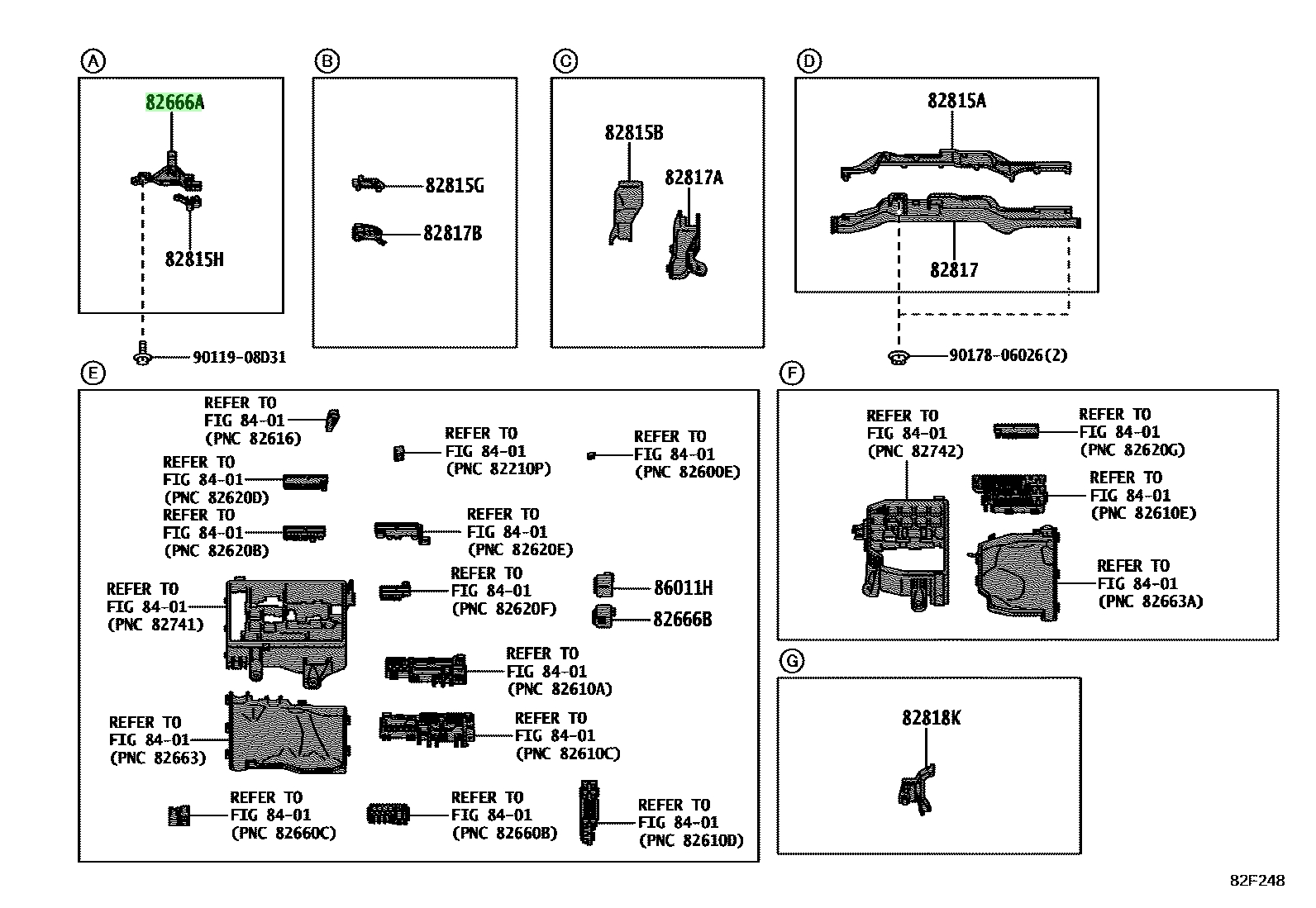 Buy Genuine Toyota 8266660Q60 (82666-60Q60) Holder, Connector No.2 ...