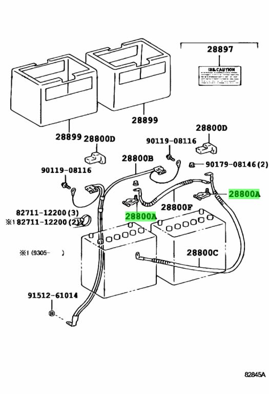 Buy Genuine Toyota 8267560020 (82675-60020) Terminal, Battery Positive ...
