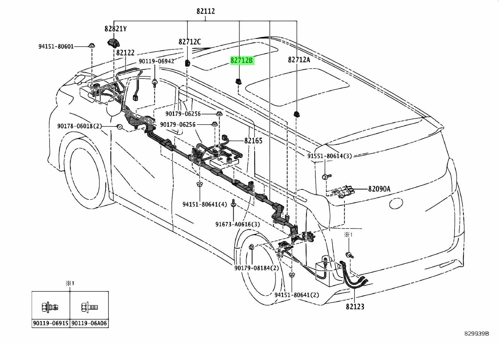 Купить Toyota 8271233190 (82712-33190) Клипса. Цены, быстрая доставка ...