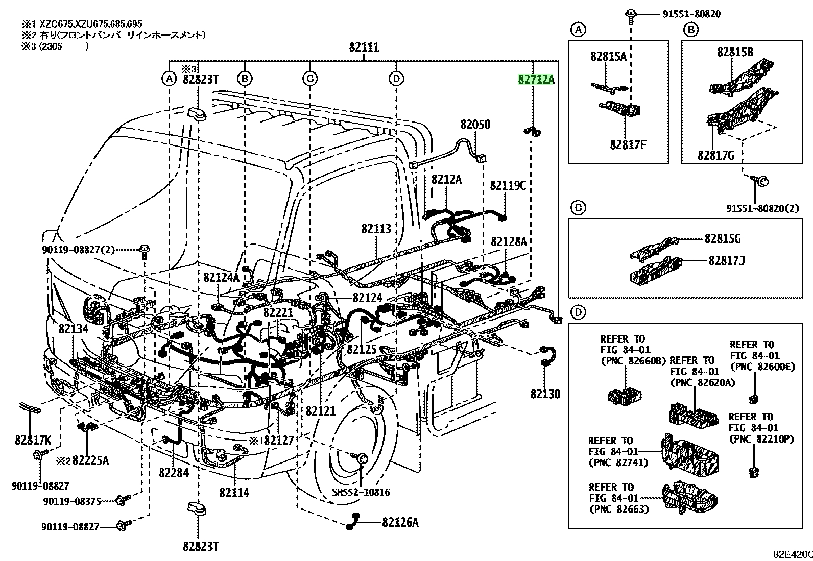 Buy Genuine Toyota 8271237560 (82712-37560) Support, Wiring Harness ...