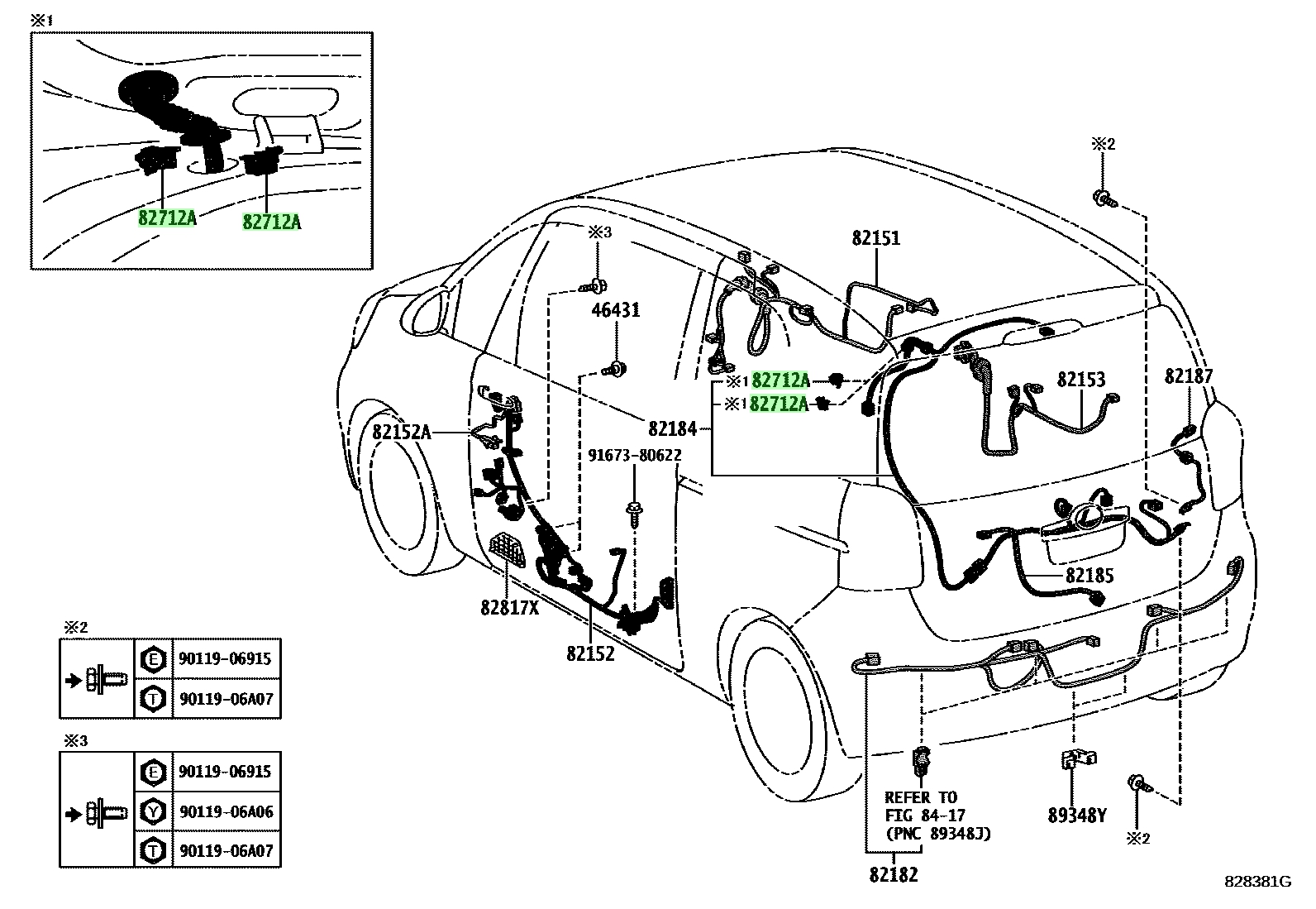 Buy Genuine Toyota 8271252130 (82712-52130) Support, Wiring Harness ...