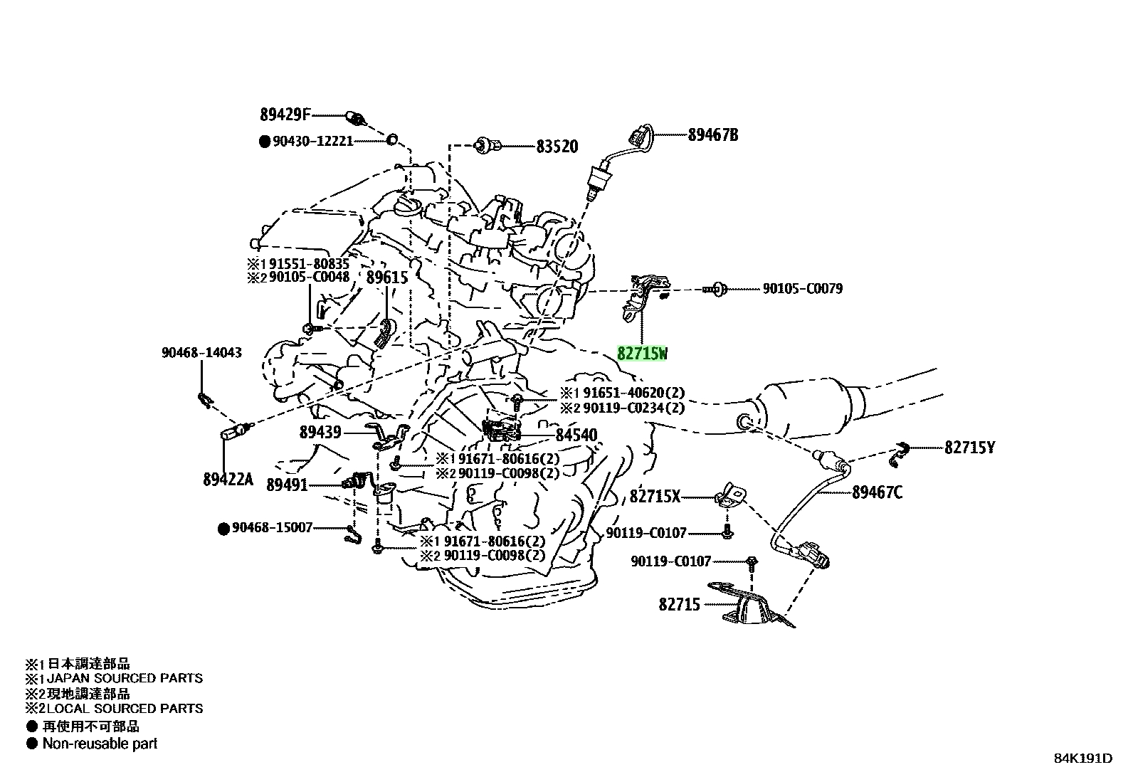 Buy Genuine Toyota 827150Z740 (82715-0Z740) Bracket, Wiring Harness ...