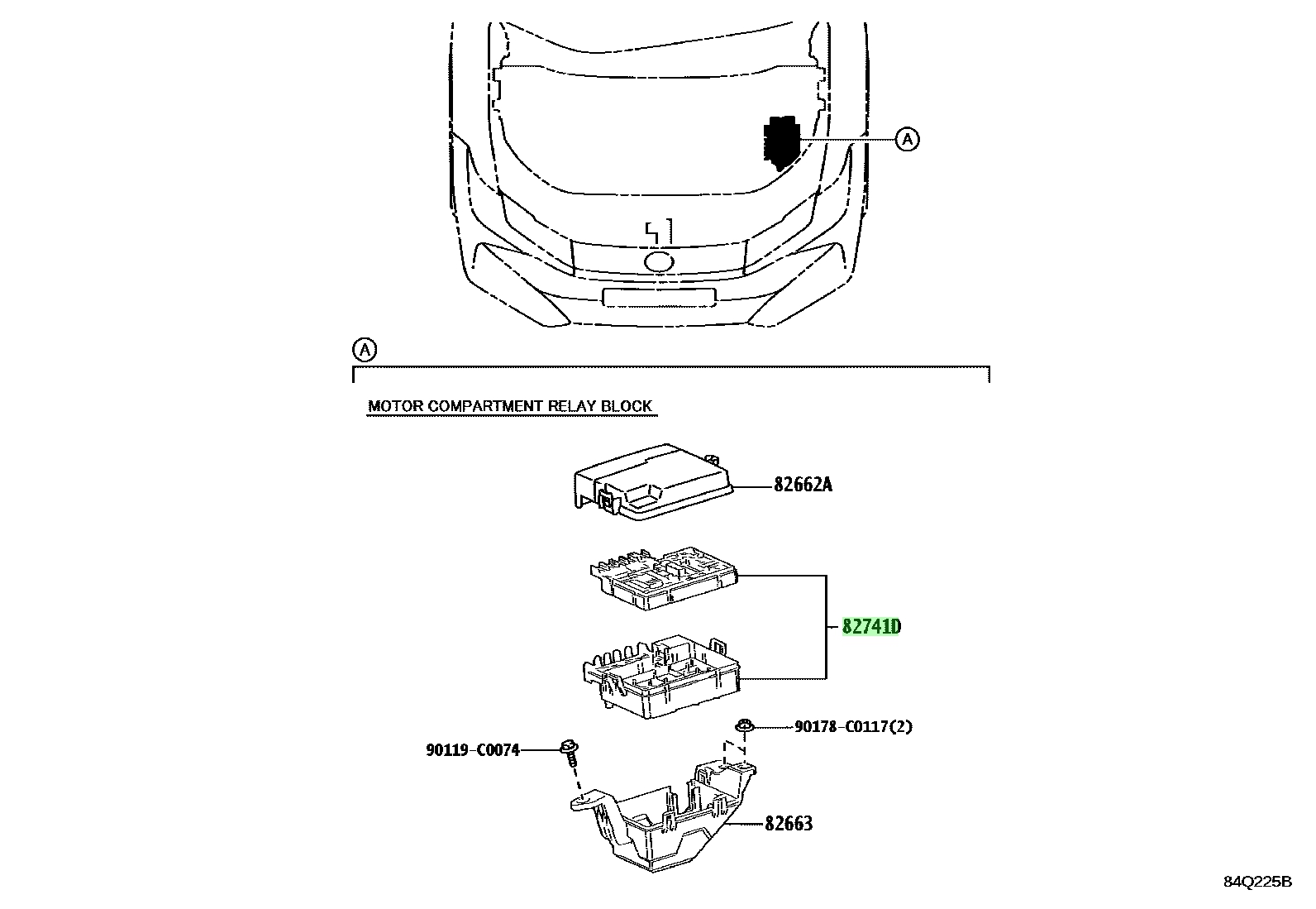 Buy Genuine Toyota 8274003020 (82740-03020) Block, Front Compartment ...