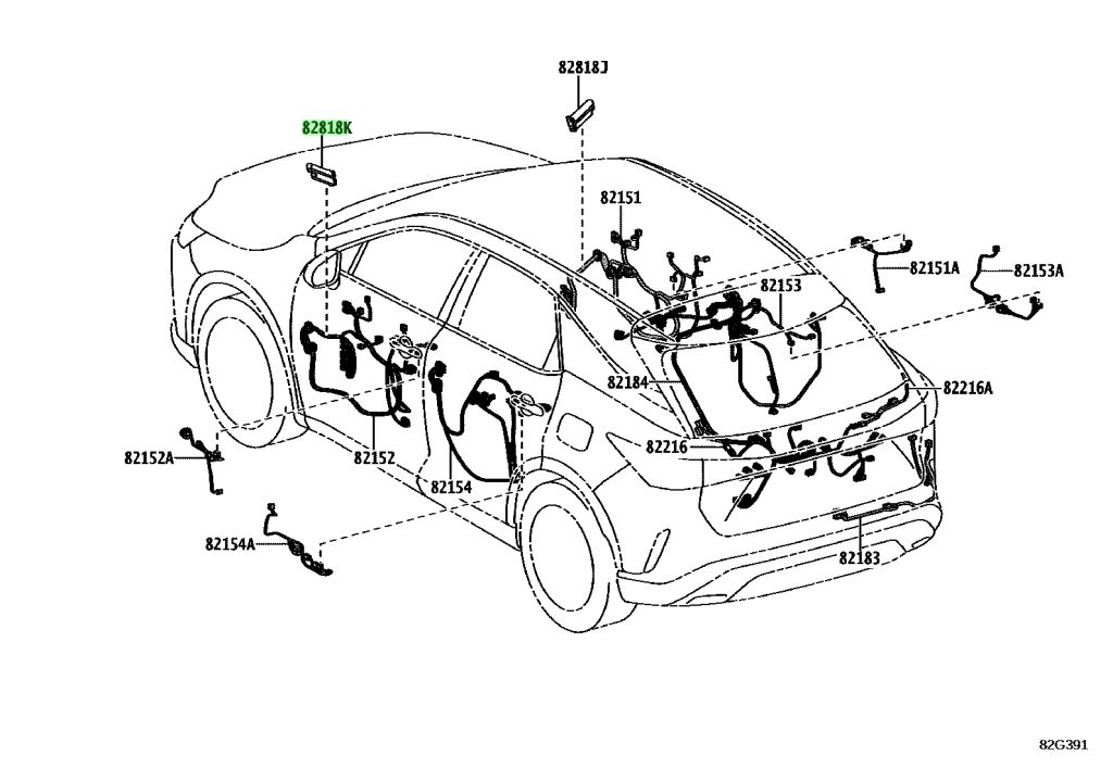 Buy Genuine Toyota 828170EN80 (82817-0EN80) Protector, Wiring Harness ...