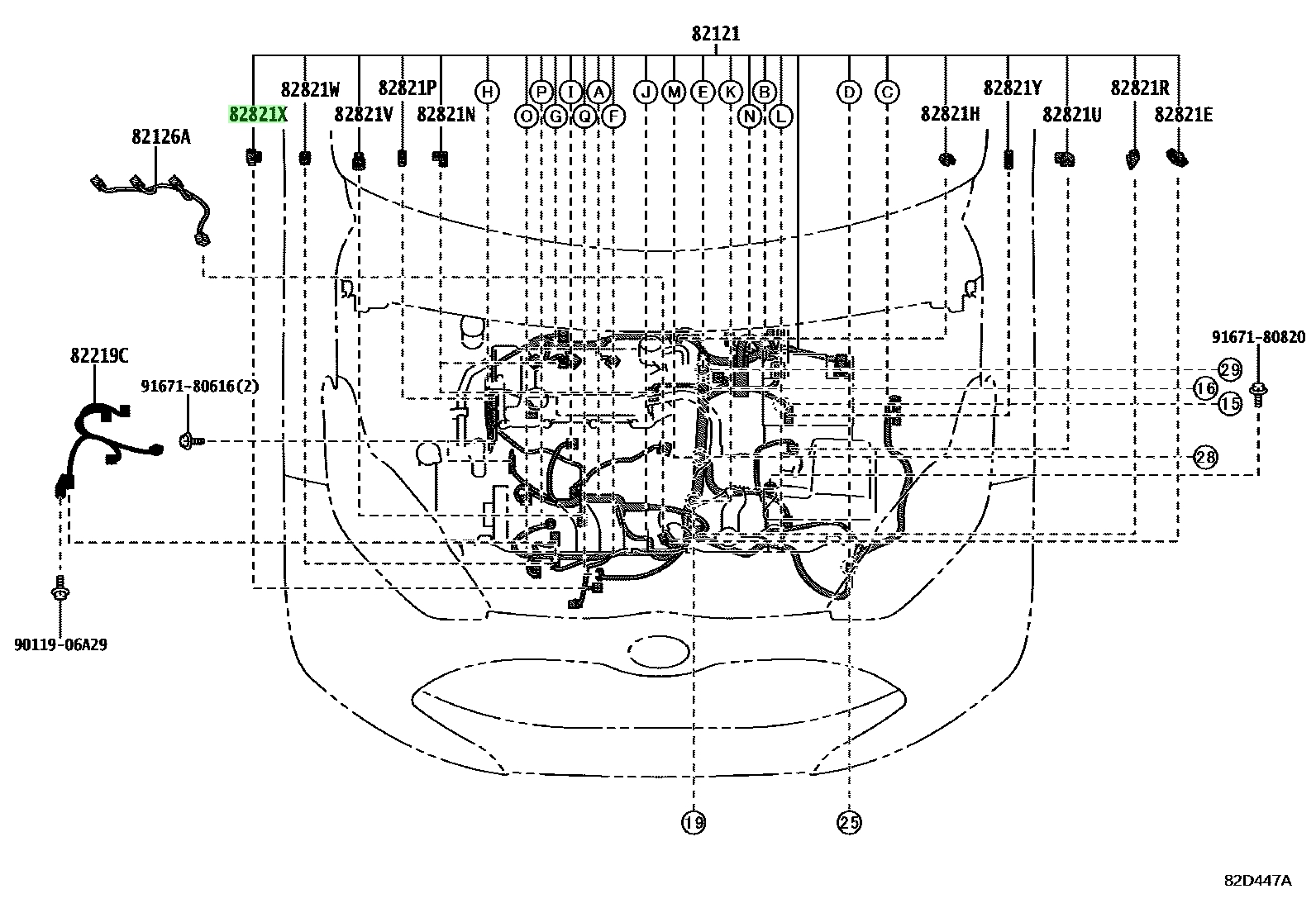 Buy Genuine Toyota 8282133A00 (82821-33A00) Cover, Connector. Prices ...