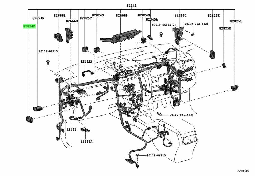 Buy Genuine Toyota 8282430180 (82824-30180) Connector, Wiring Harness ...