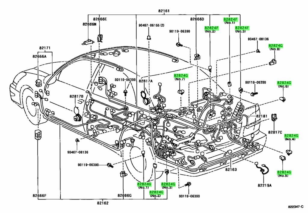 Buy Genuine Toyota 8282448010 (82824-48010) Connector, Wiring Harness ...