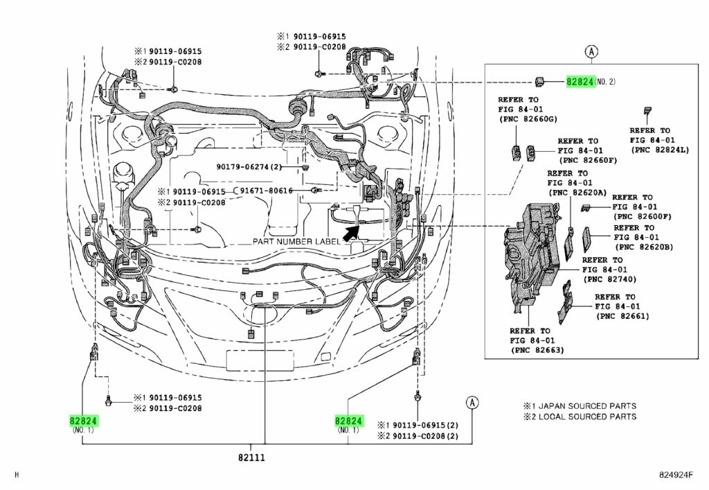 Buy Genuine Toyota 8282448020 (82824-48020) Connector, Wiring Harness ...