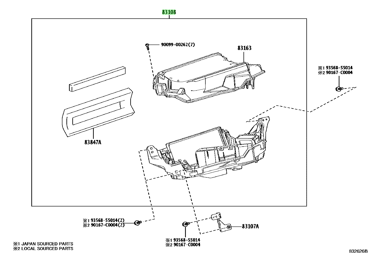 Buy Genuine Toyota 8310806111 (83108-06111) Mirror Sub-Assy, Meter ...