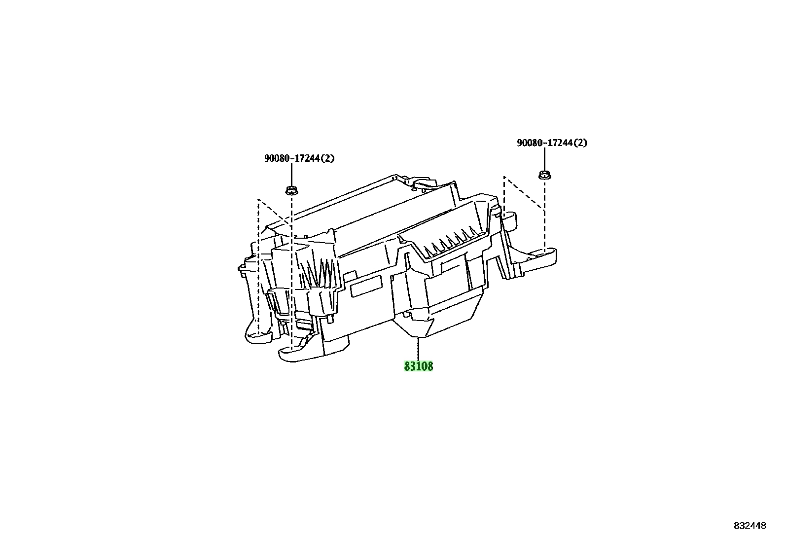Buy Genuine Toyota 831080C011 (83108-0C011) Mirror Sub-Assy, Meter ...