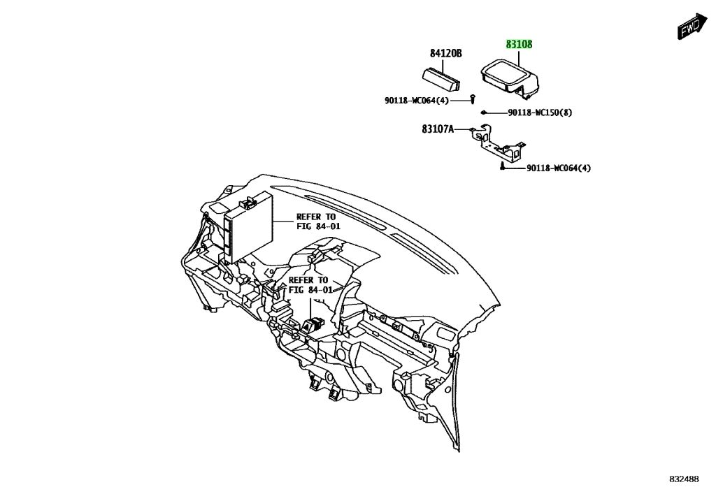 Buy Genuine Toyota 83108WC006 (83108-WC006) Mirror Sub-Assy, Meter ...