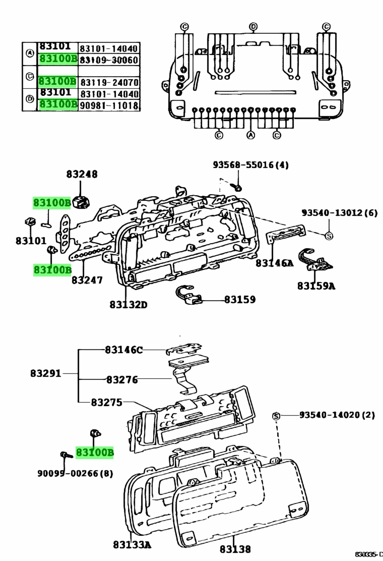 Buy Genuine Toyota 8310924020 (83109-24020) Bulb, Combination Meter ...