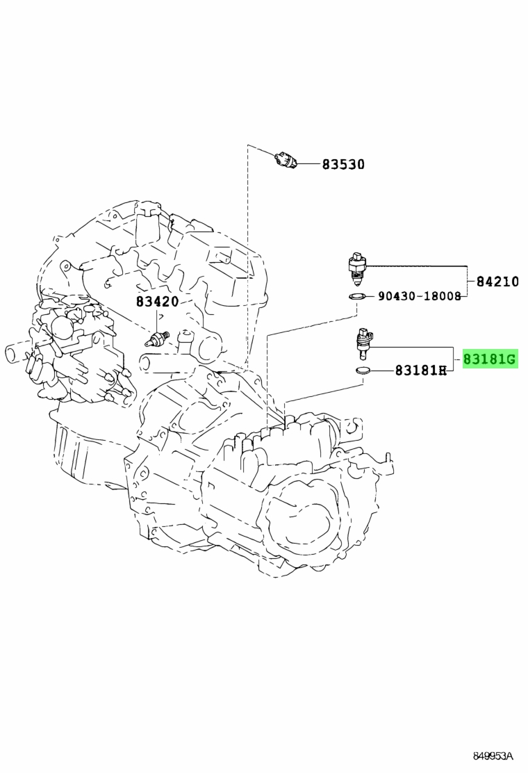 Buy Genuine Toyota 8318112030 (83181-12030) Sensor, Speedometer. Prices ...
