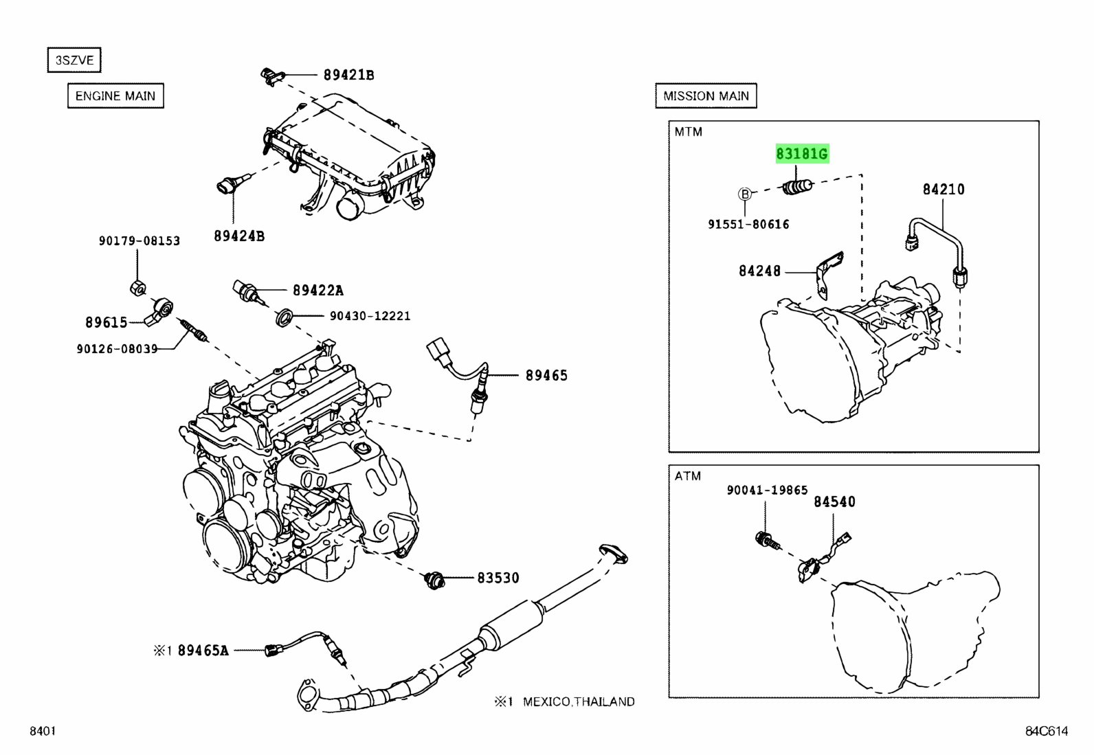 Buy Genuine Toyota 83181BZ080 (83181-BZ080) Sensor, Speedometer. Photos ...