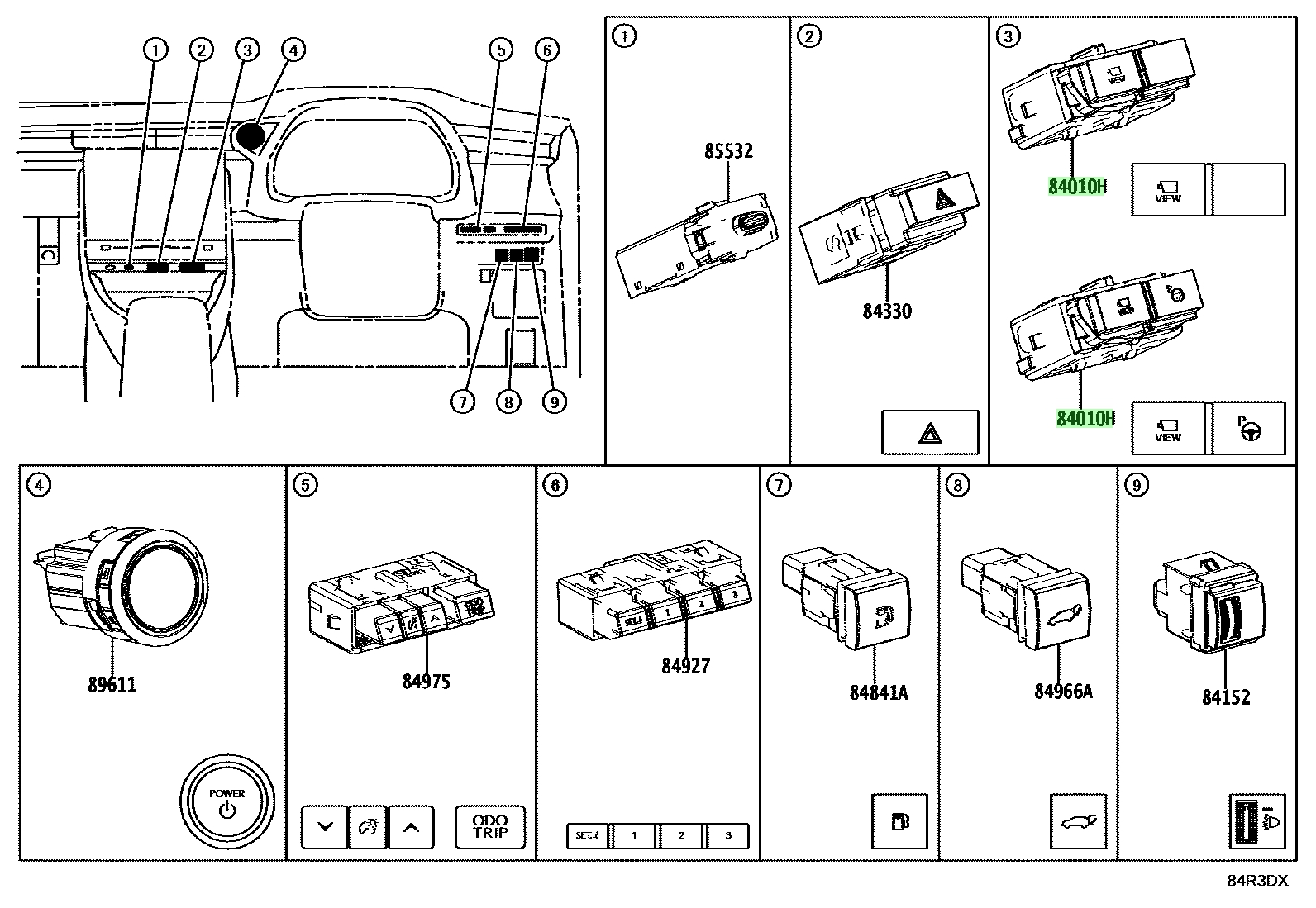 Buy Genuine Toyota 8401052840 (84010-52840) Control & Panel Assy ...