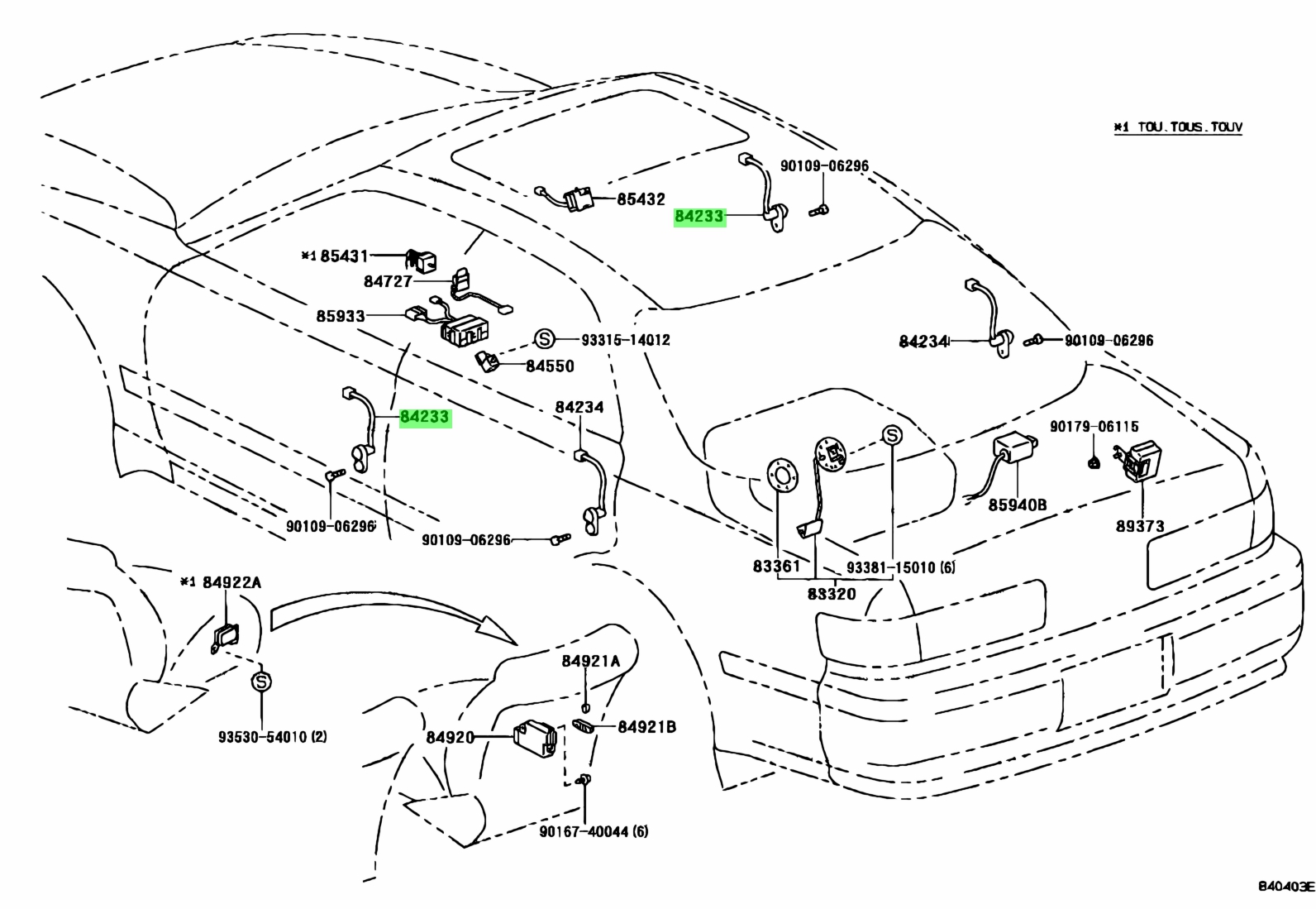 Buy Genuine Toyota 8423122120 (84231-22120) Switch Assy, Courtesy Lamp ...