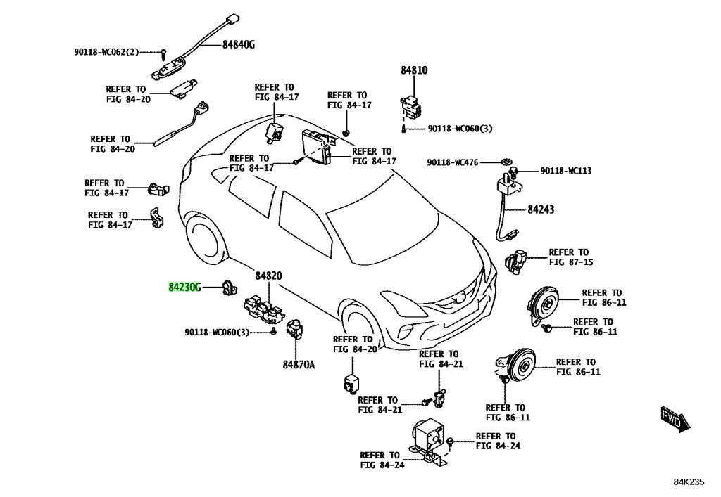 Buy Genuine Toyota 84231WC001 (84231-WC001) Switch Assy, Courtesy Lamp ...
