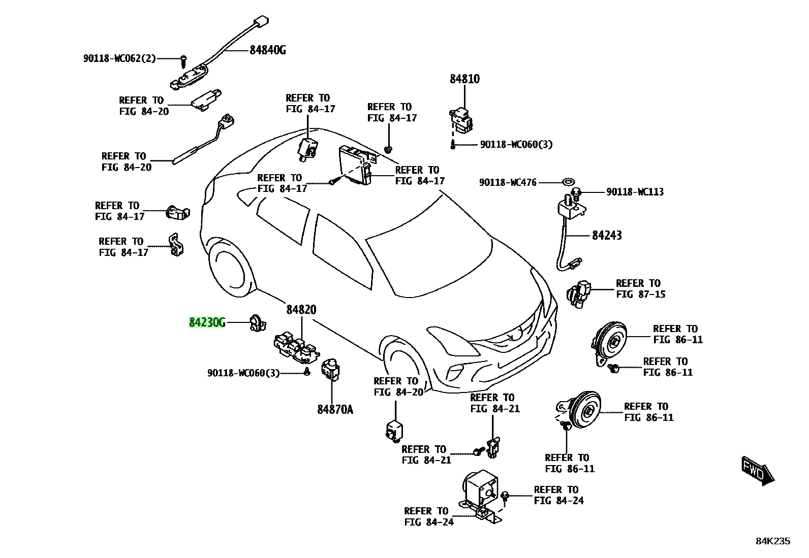 Buy Genuine Toyota 84231WC001 (84231-WC001) Switch Assy, Courtesy Lamp ...