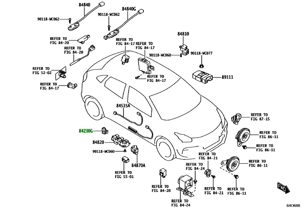 Buy Genuine Toyota 84231WC002 (84231-WC002) Switch Assy, Courtesy Lamp ...