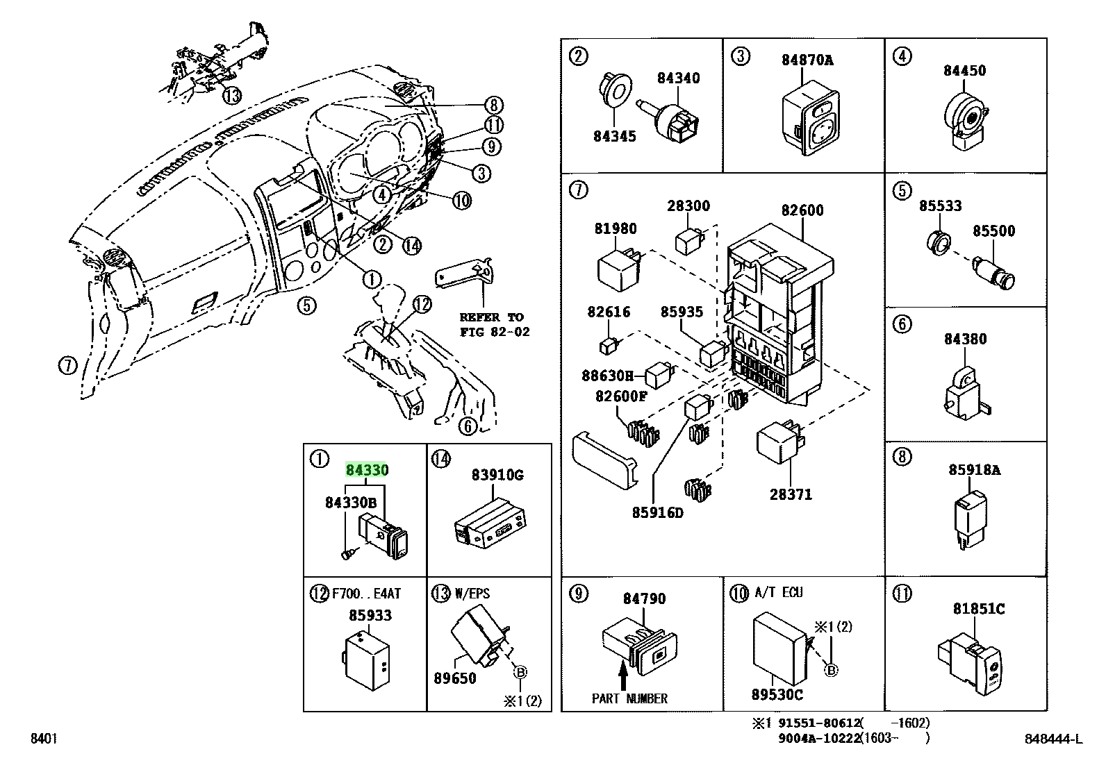 Buy Genuine Toyota 84332B0030 (84332-B0030) Switch Assy, Hazard Warning ...
