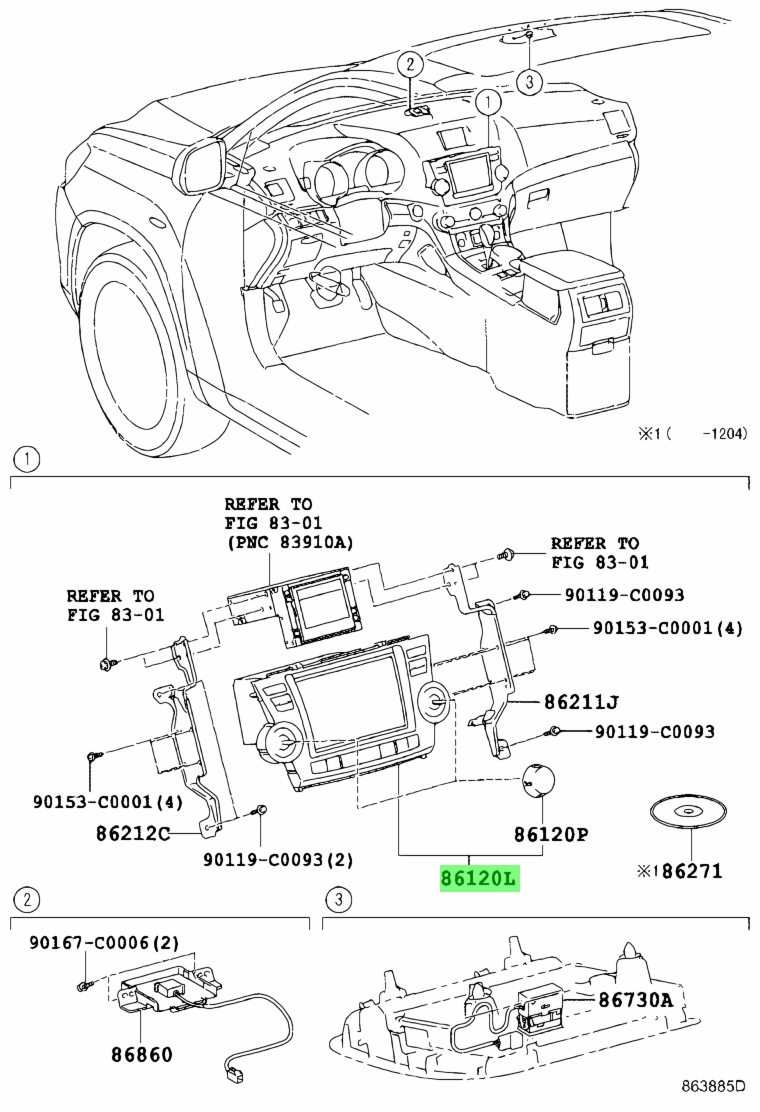 Buy Genuine Toyota 861200E262C0 (86120-0E262-C0) Receiver Assy ...