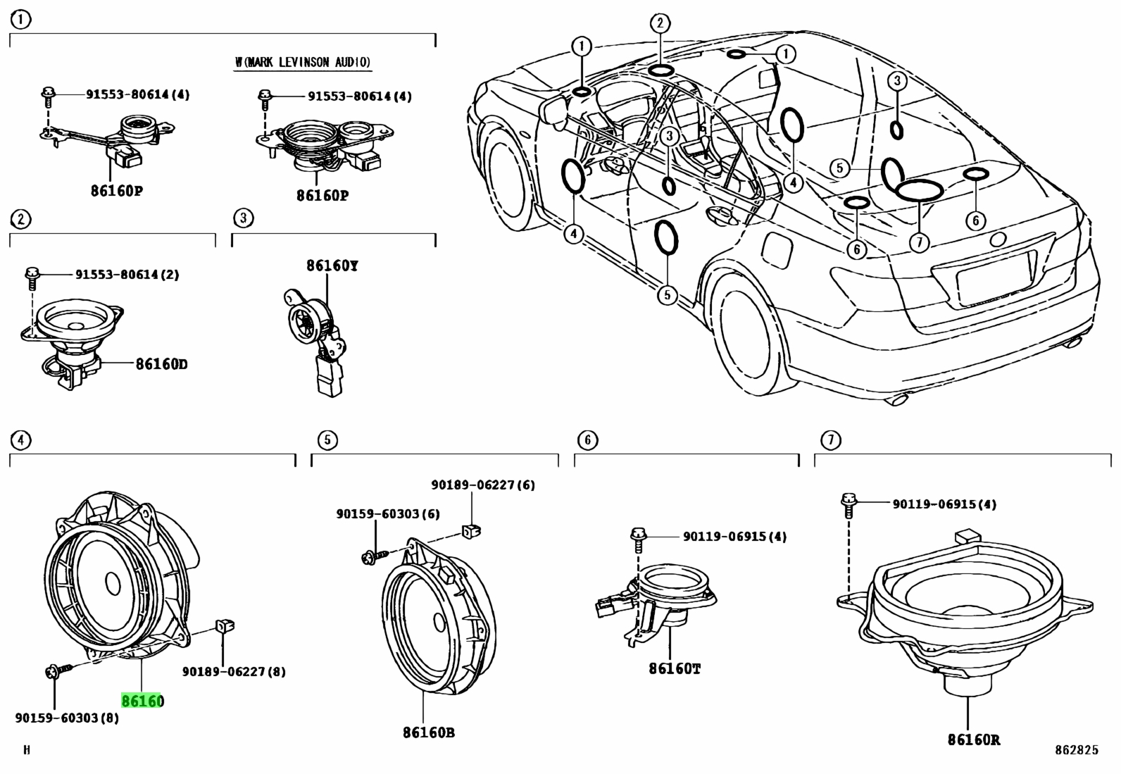 Buy Genuine Toyota 861600W560 (86160-0W560) Speaker Assy, Front No.1 ...