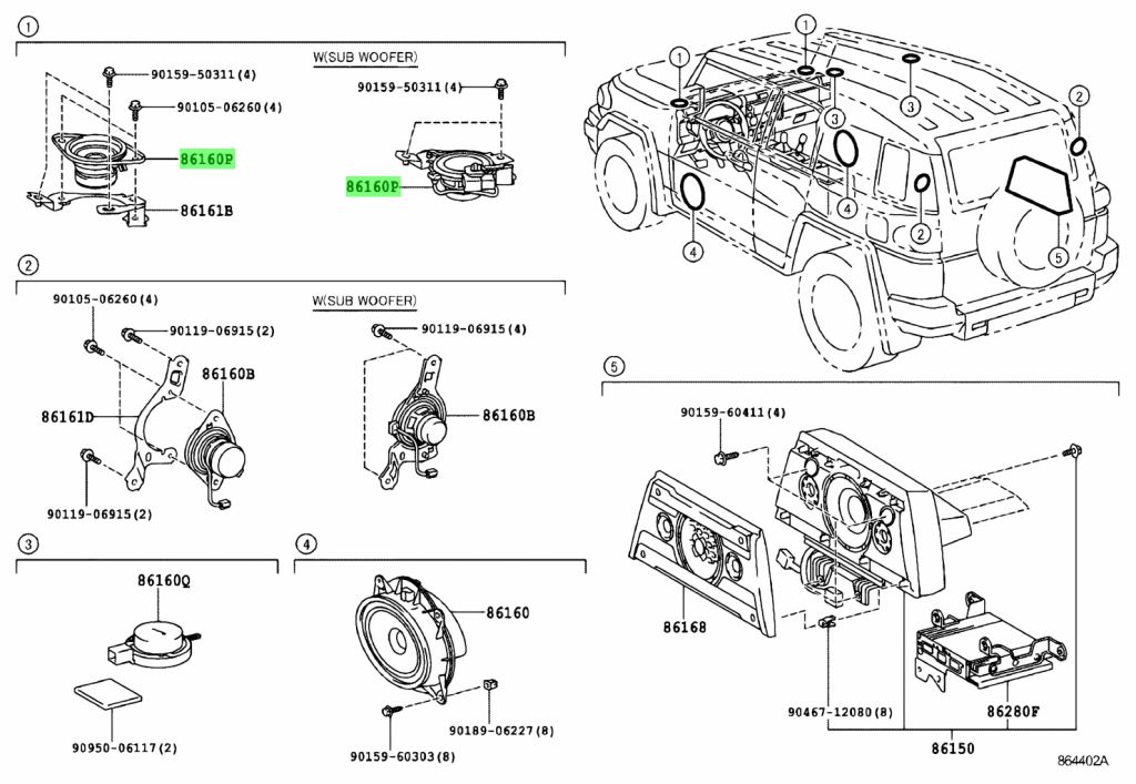Buy Genuine Toyota 861600WV10 (86160-0WV10) Speaker Assy, Front No.2 ...