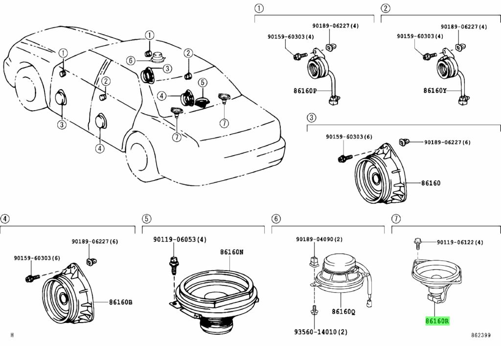 Buy Genuine Toyota 8616040300 (86160-40300) Speaker Assy, Stereo ...