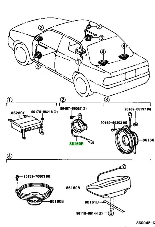 Buy Genuine Toyota 86160AA210 (86160-AA210) Speaker Assy, Front No.2 ...