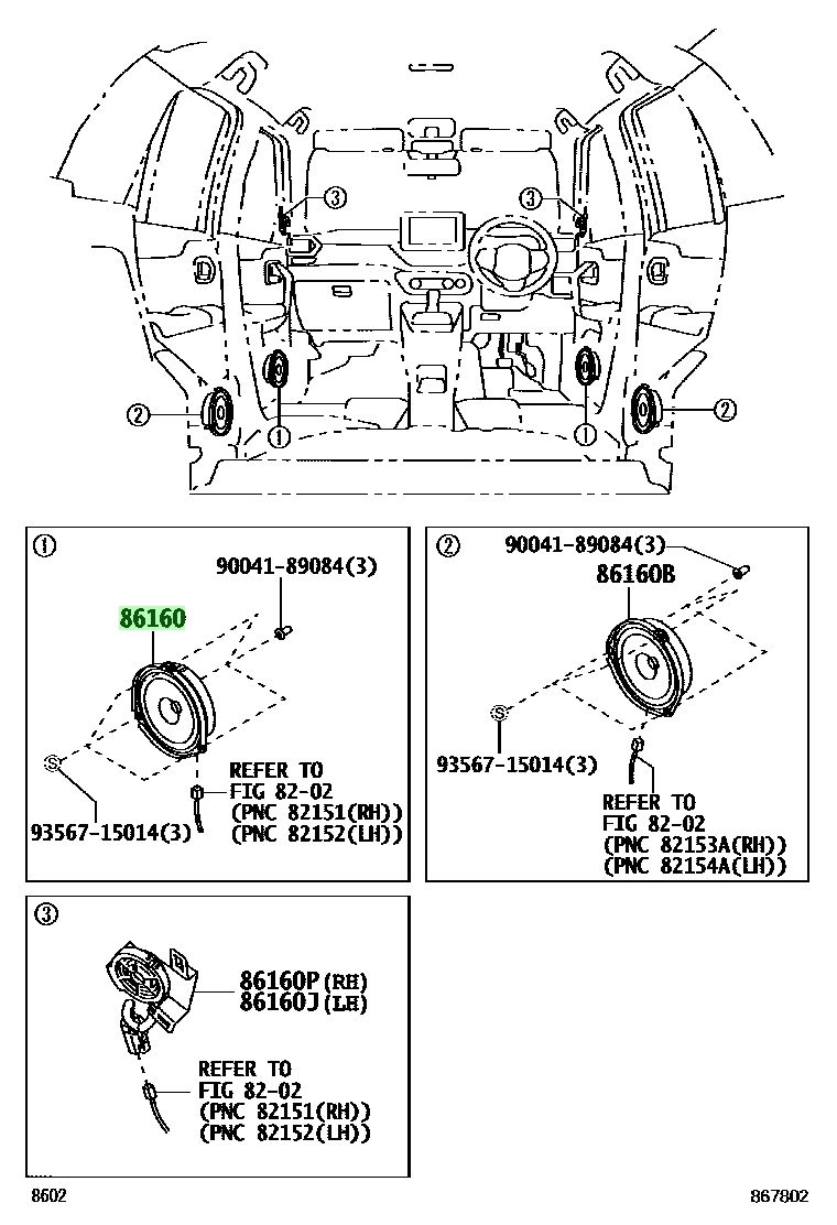 Buy Genuine Toyota 86160B2520 (86160-B2520) Speaker Assy, Front No.1 ...
