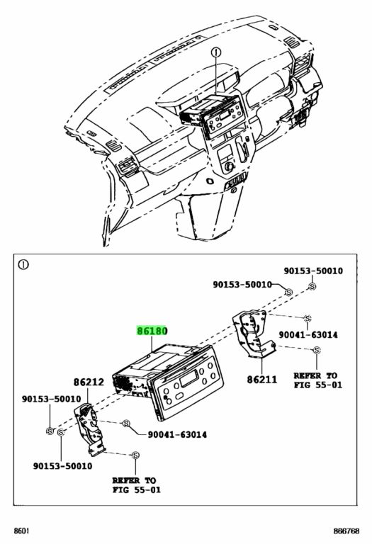 Купить Toyota 86180B1150C0 (86180-B1150-C0) Tuner Assy, Stereo ...