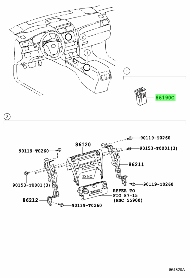Buy Genuine Toyota 8619033040 (86190-33040) Adapter Assy, Stereo Jack ...