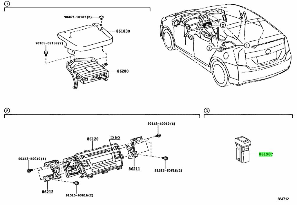 Buy Genuine Toyota 8619048010 (86190-48010) Adapter Assy, Stereo Jack ...