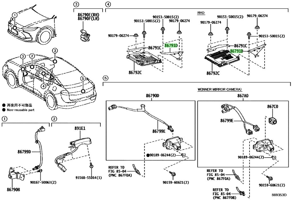 Buy Genuine Toyota 8679130060 (86791-30060) Bracket, Computer Parking ...